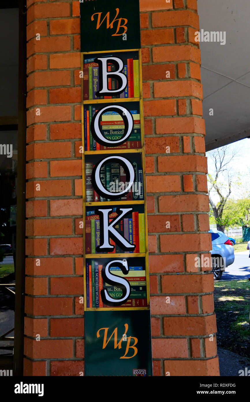 Colorful book shop sign Stock Photo - Alamy