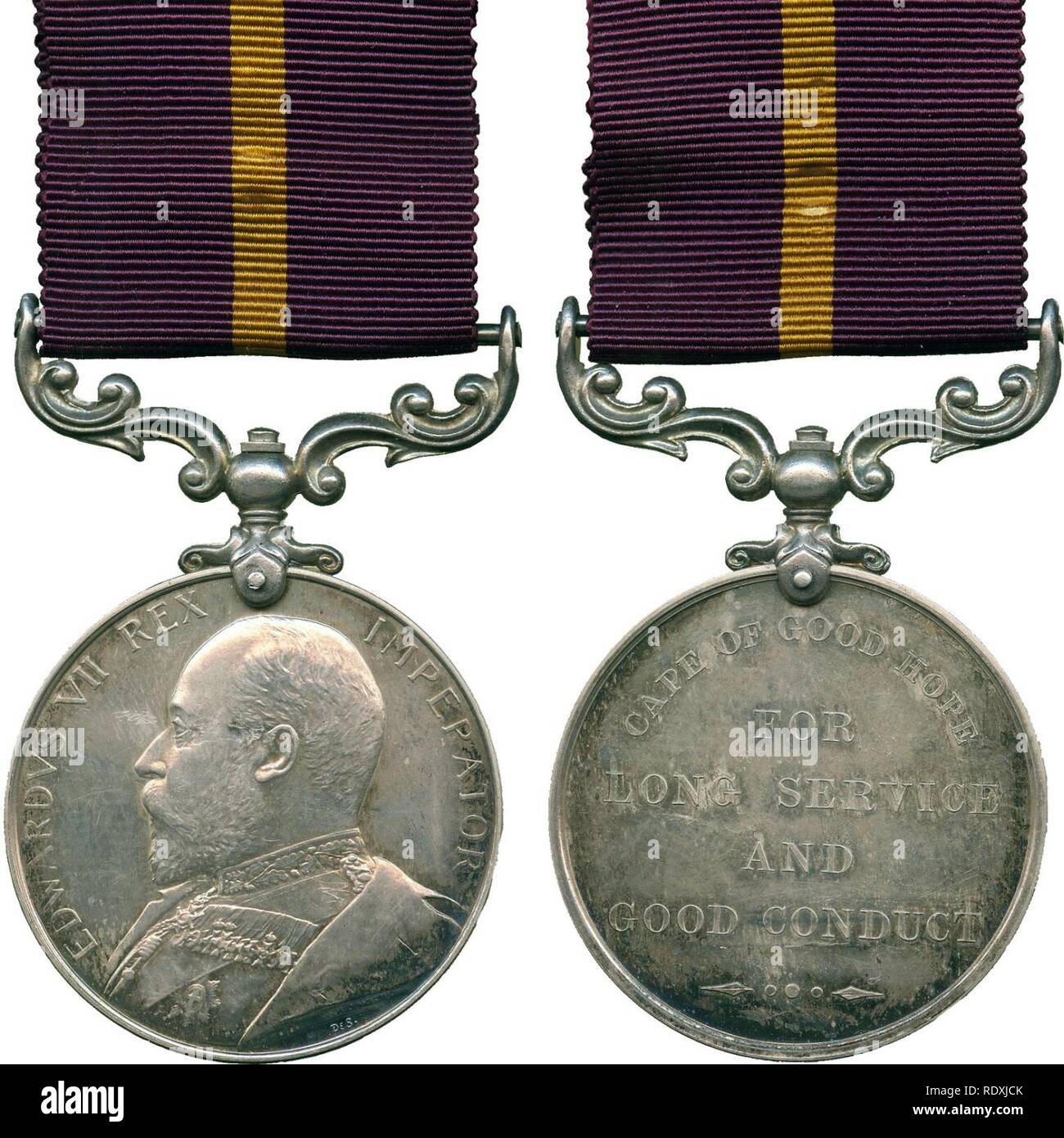 Army Long Service and Good Conduct Medal (Cape) (Edward VII Stock Photo ...