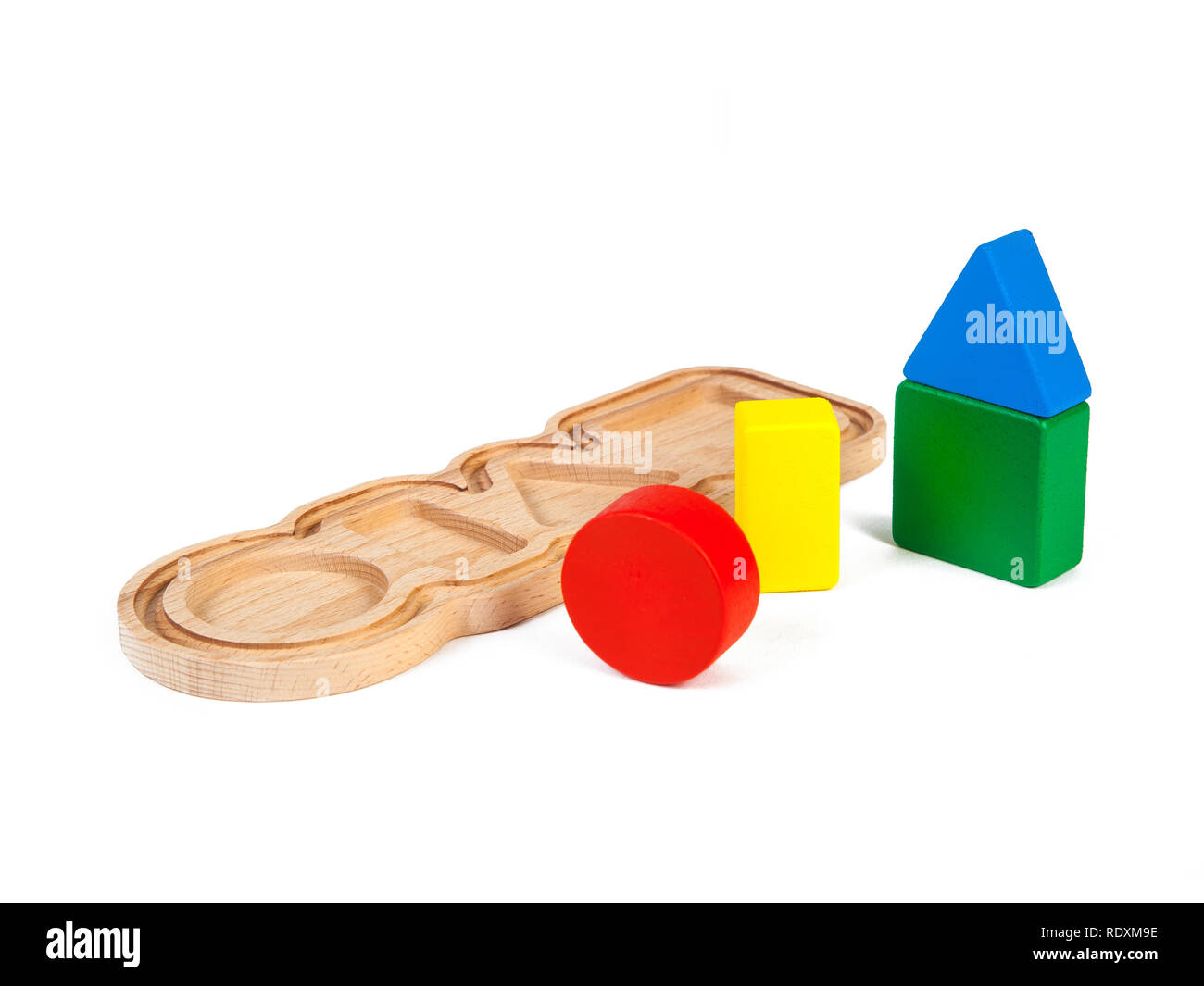 Photo of a wooden toy children's sorter with small wooden details in ...