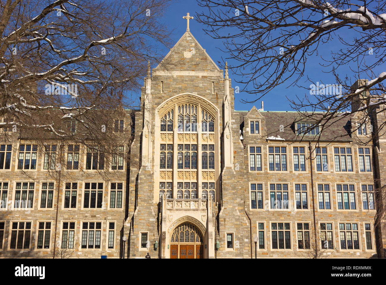 Georgetown university white gravenor building hi-res stock photography ...