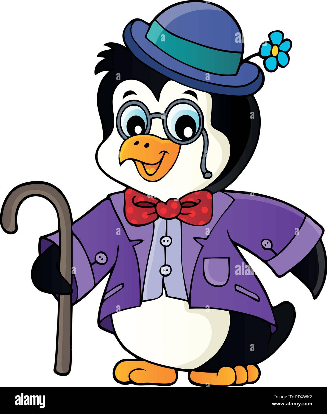 Stylized penguin topic image 1 - eps10 vector illustration Stock Vector ...