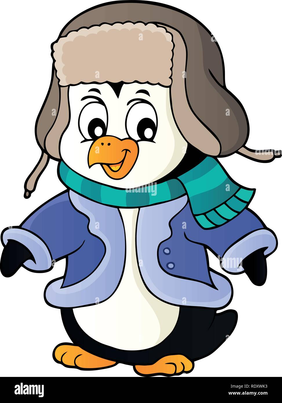 Stylized penguin topic image 2 - eps10 vector illustration Stock Vector ...