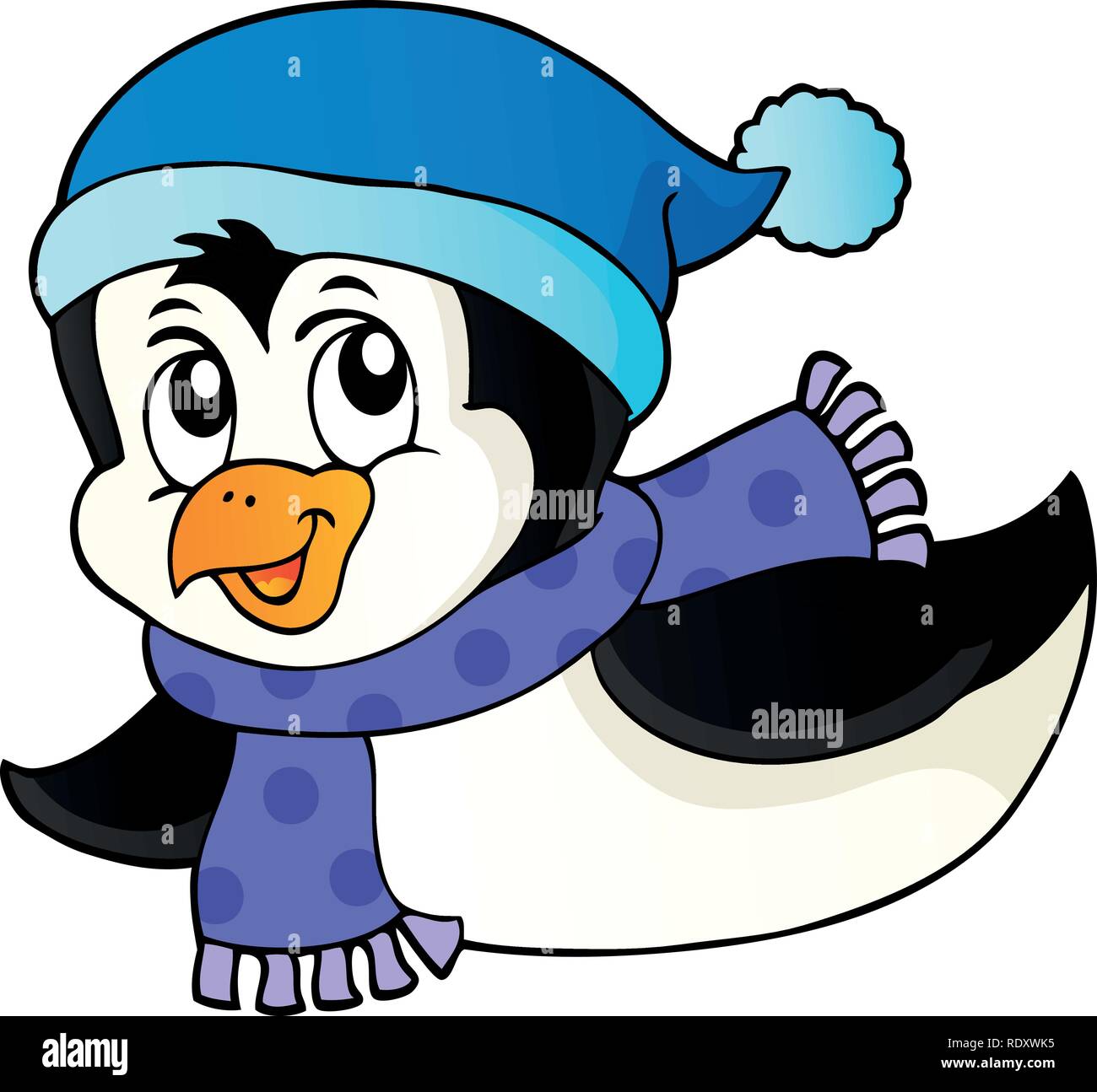 Stylized penguin topic image 4 - eps10 vector illustration Stock Vector ...