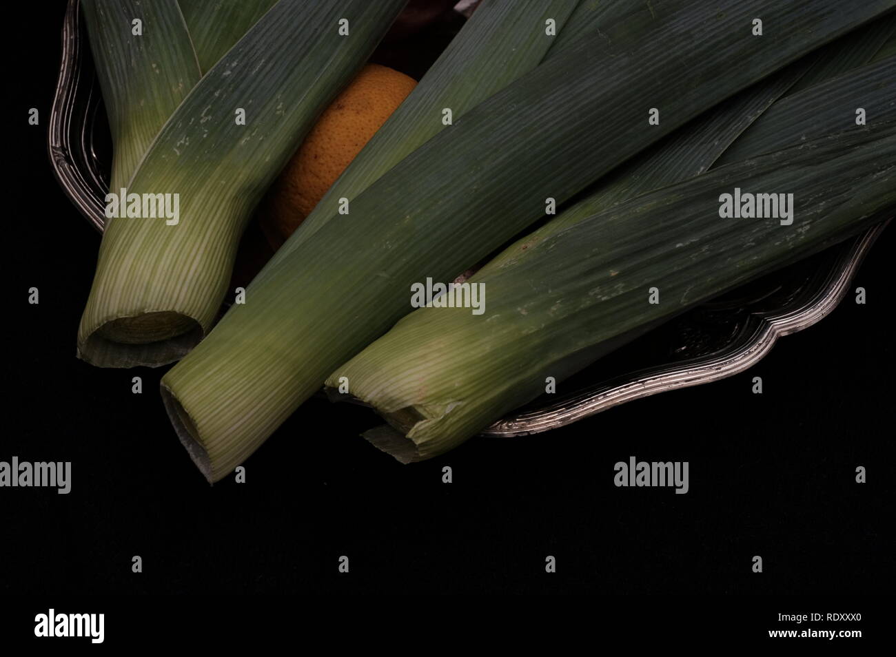 Leek Vegetable Still-life arrangement of fruits and vegetable Stock ...