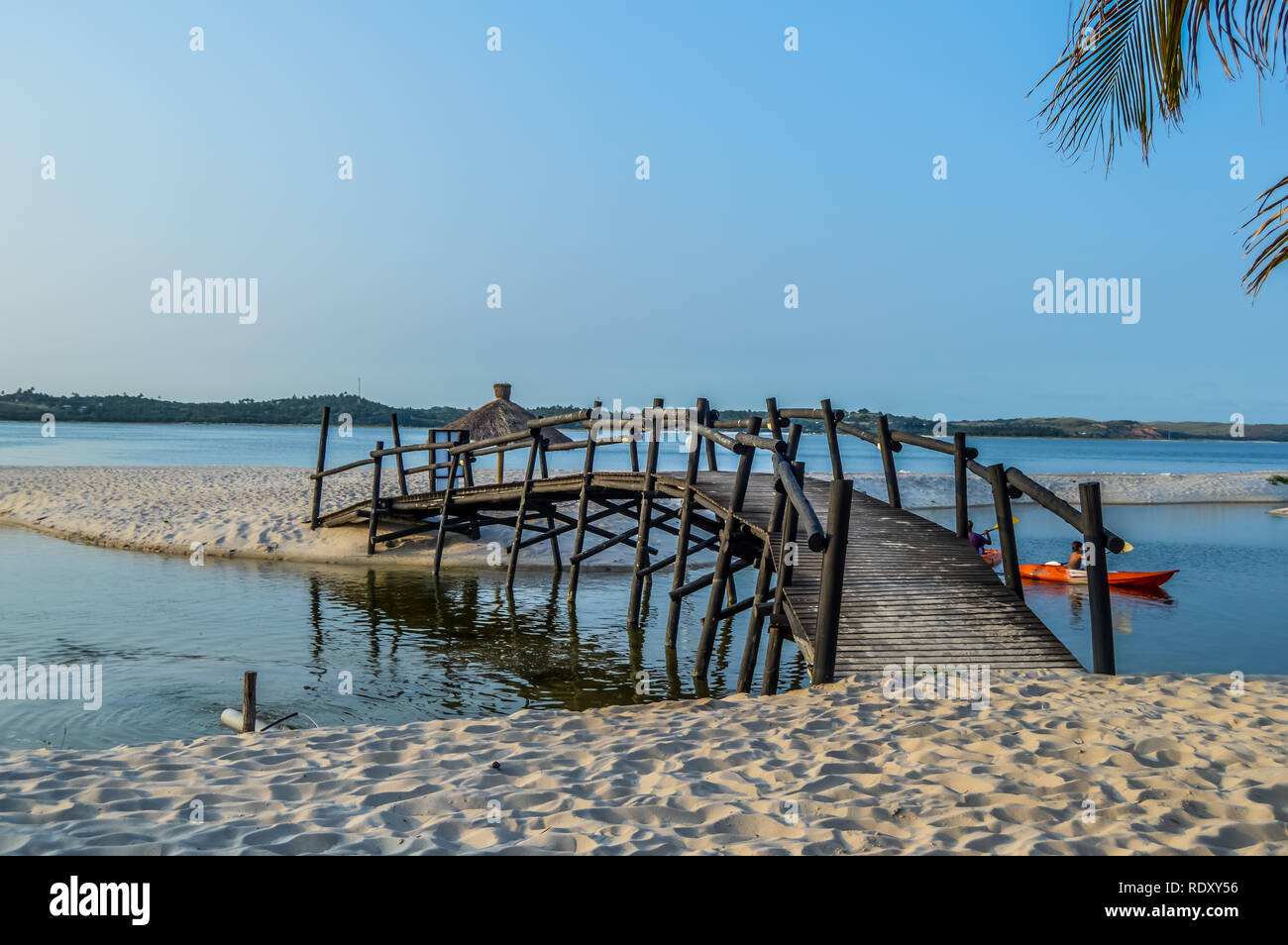 Beautiful Bilene beach and lagoon near Maputo in Mozambique Stock Photo ...