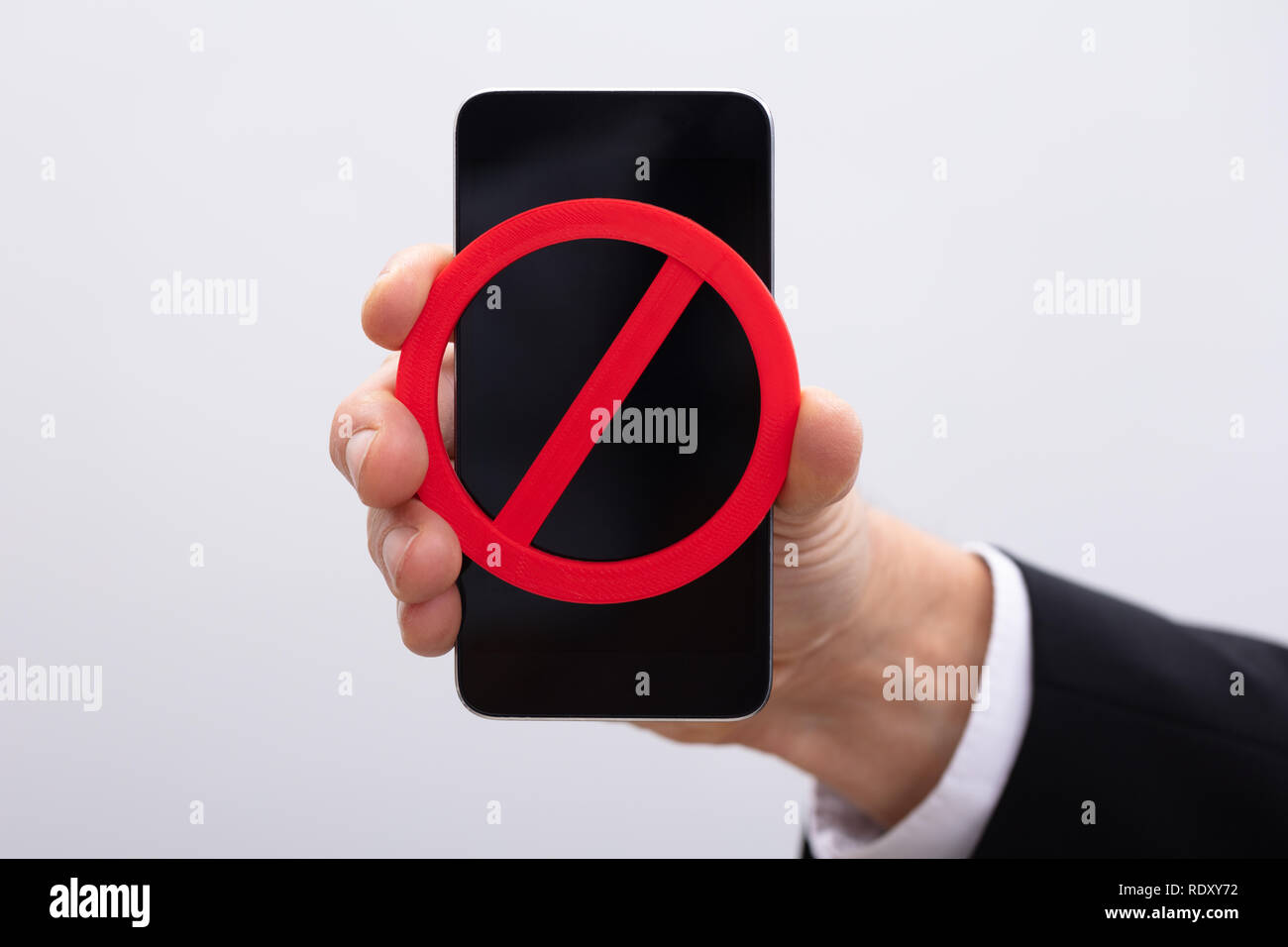 Mobile phone warning sign hi-res stock photography and images - Alamy