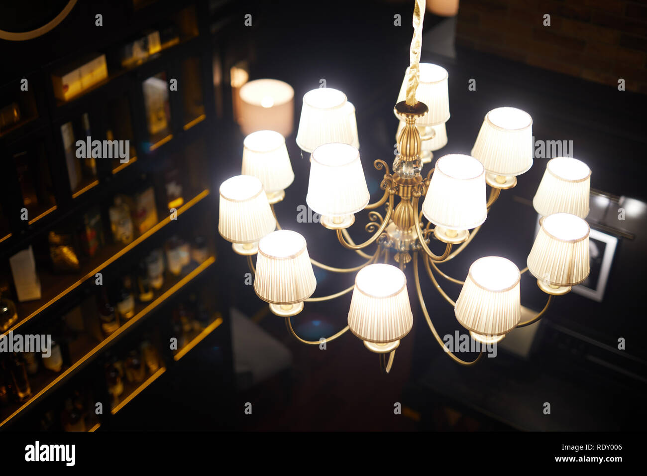 Cafe chandelier hi-res stock photography and images - Alamy