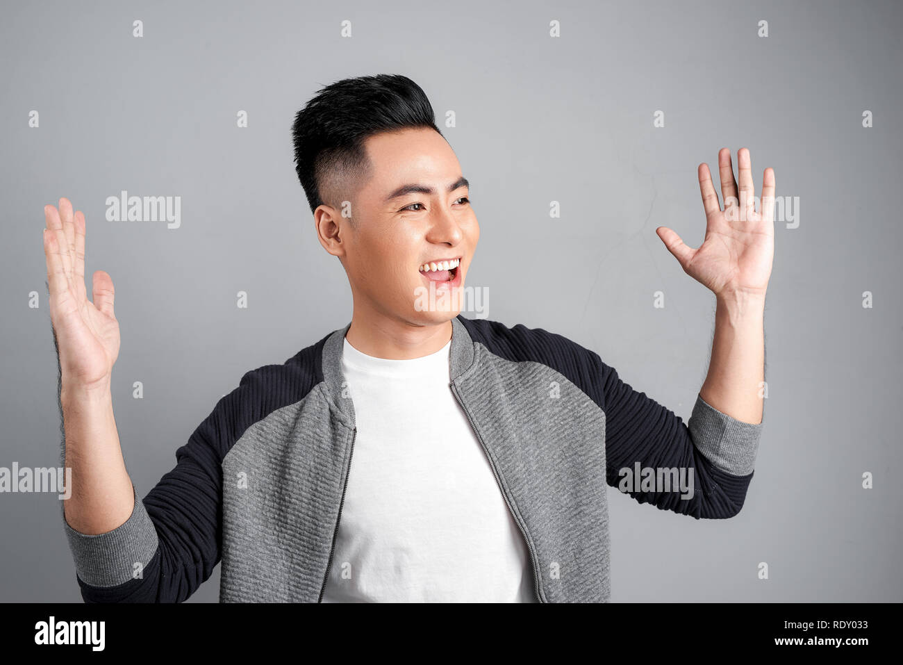 Joyful, a very happy man Stock Photo - Alamy