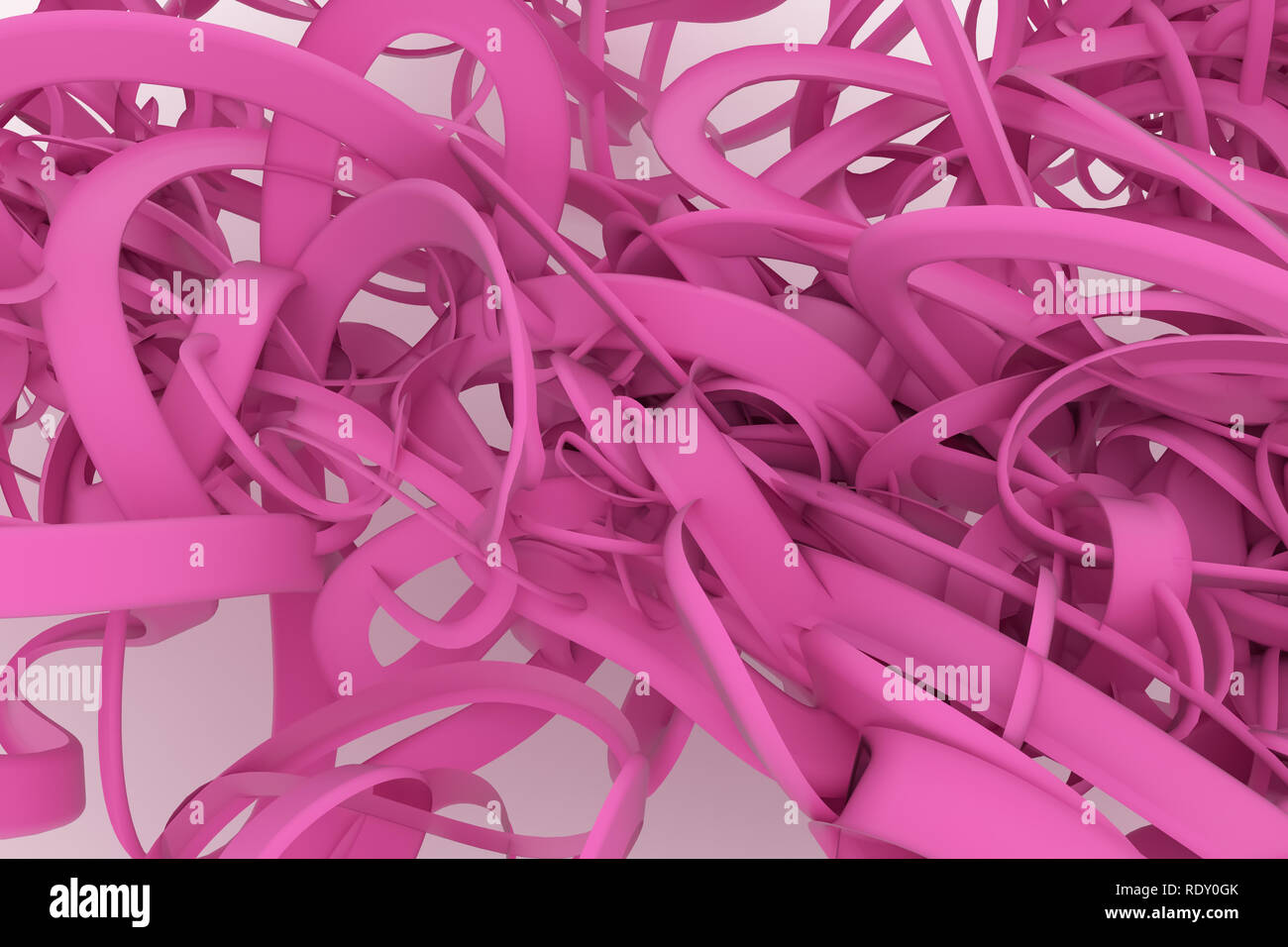 Geometric, bunch of messy string, CGI composition. For web page ...