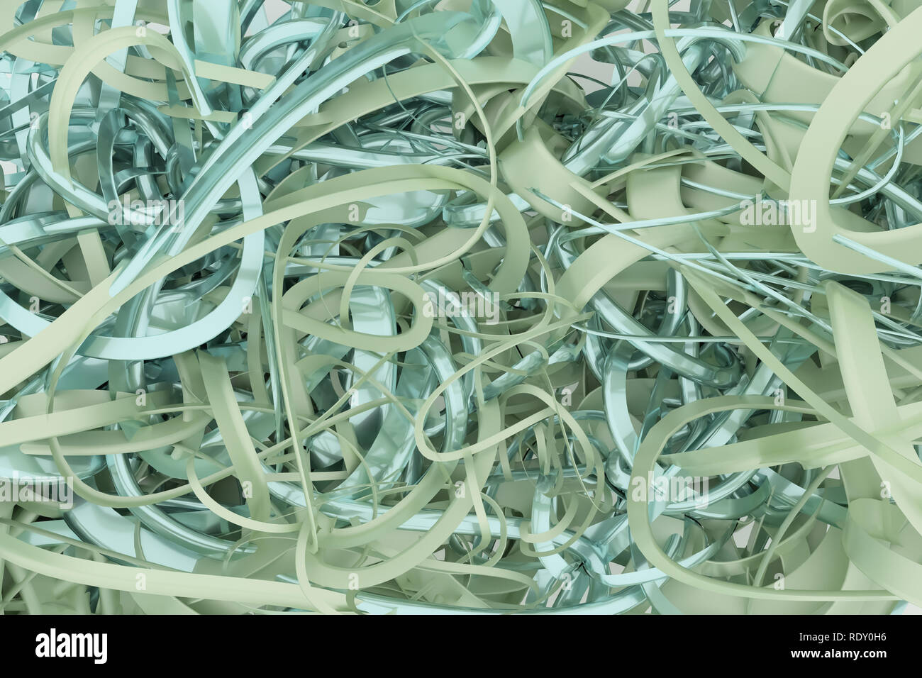 Bunch of messy string geometric, illustrations of CGI composition, for ...