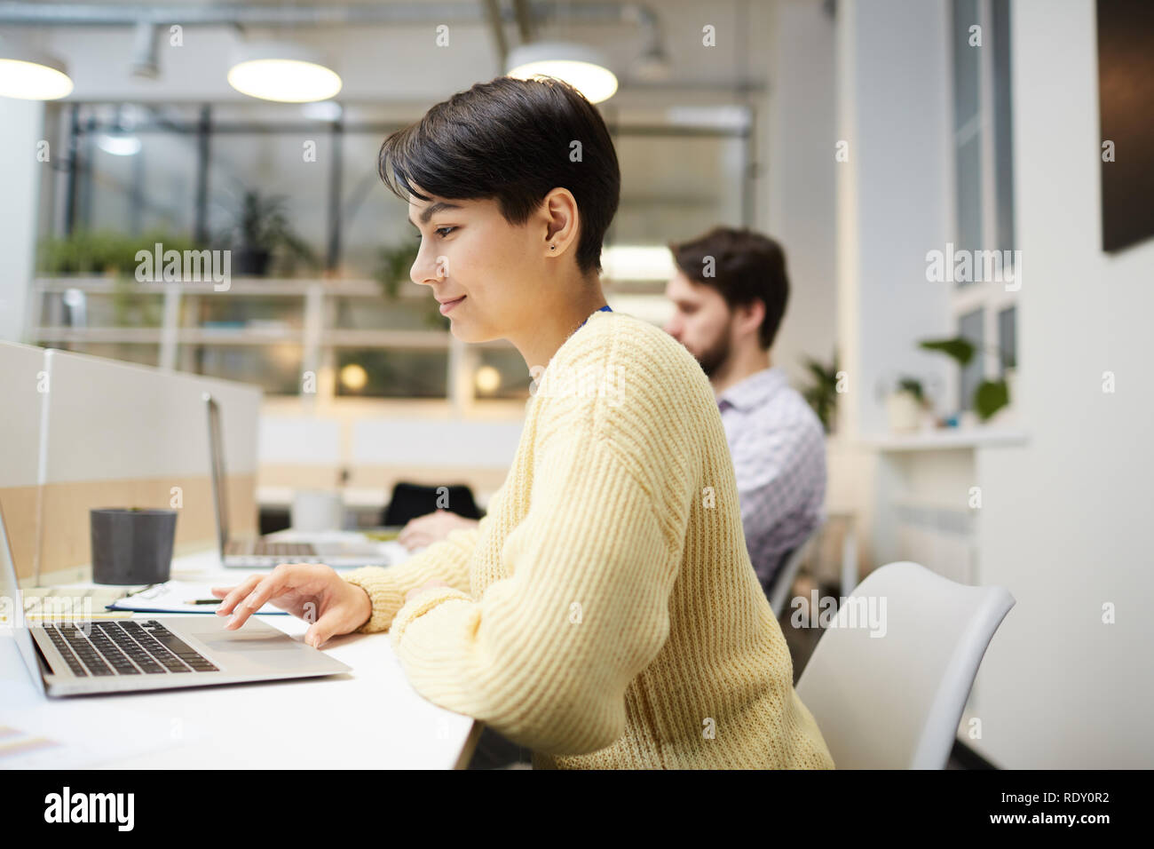 Working with data Stock Photo - Alamy