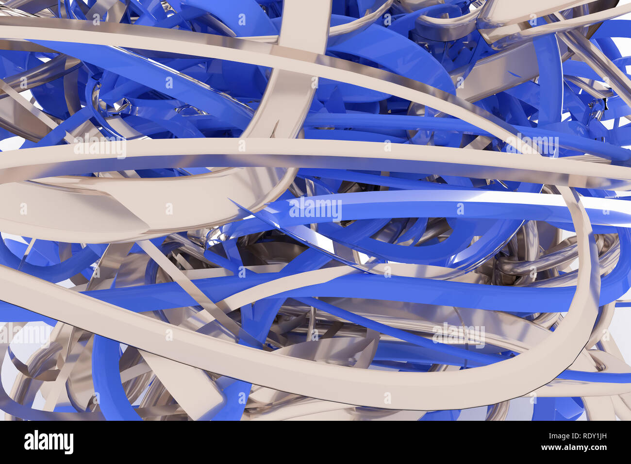 Geometric, bunch of messy string, CGI composition. For web page ...