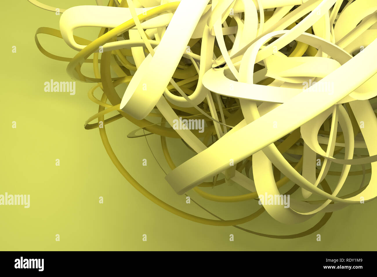 Geometric, bunch of messy string, CGI composition. For web page ...