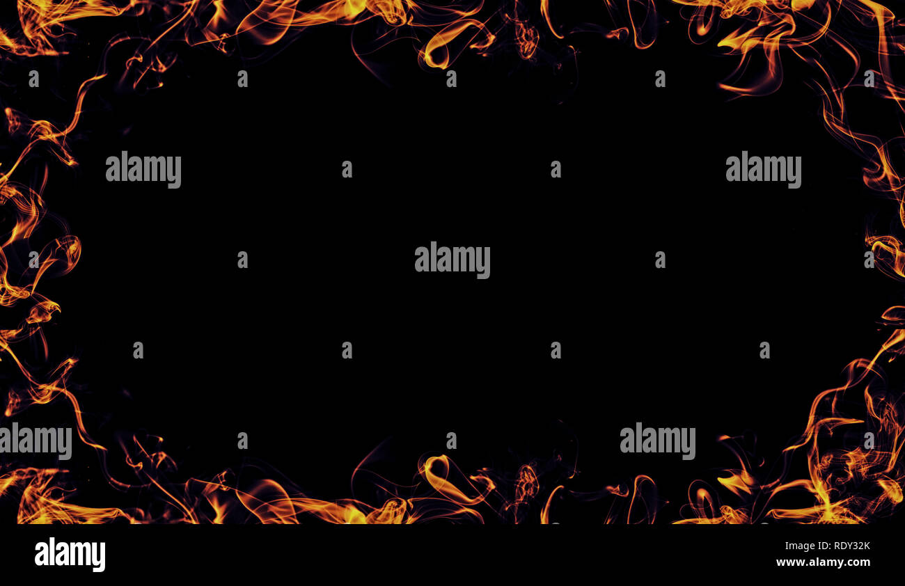 Dark gold frame. Border from smoke. Misty effect for film , text or ...