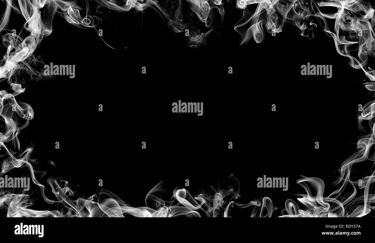 Border from smoke. Misty effect for film , text or space Stock Photo ...