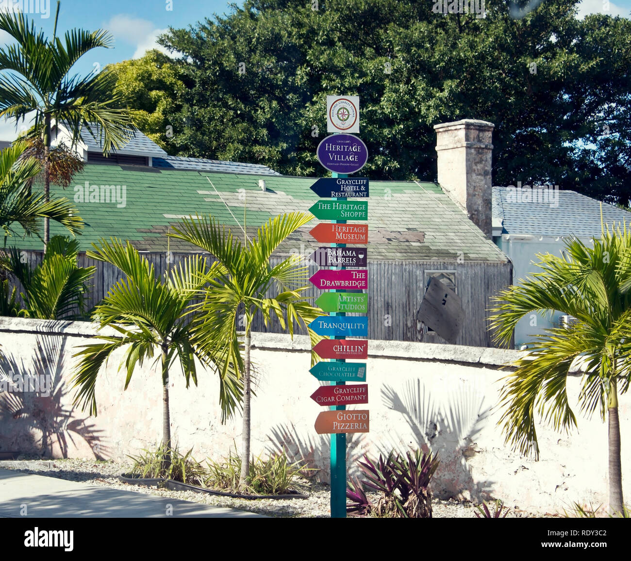 NASSAU, BAHAMAS - January 7 ,2019. Street view in Downtown of Nassau ...