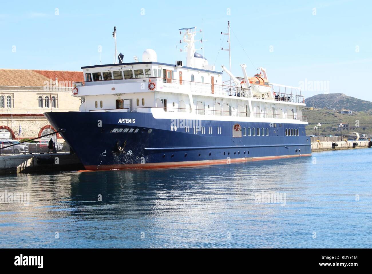 Artemis Boat, in Ermoupoli Stock Photo - Alamy