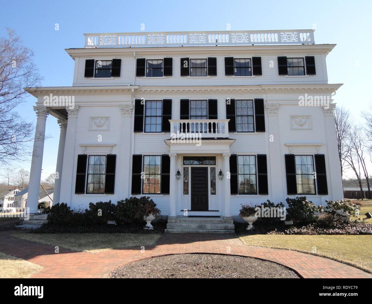 Asa Waters Mansion - Millbury, MA Stock Photo - Alamy