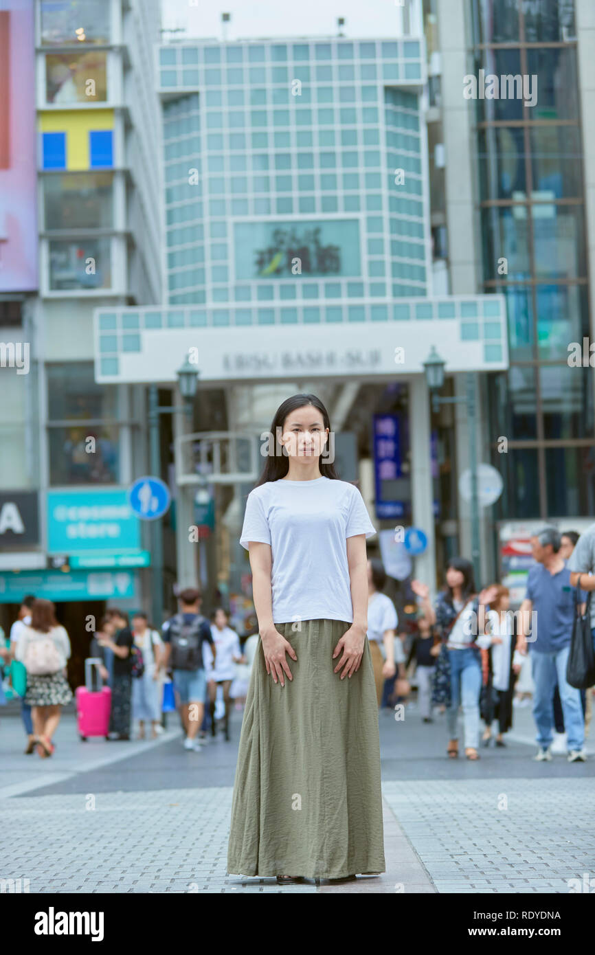 Young Japanese woman in Osaka Stock Photo - Alamy