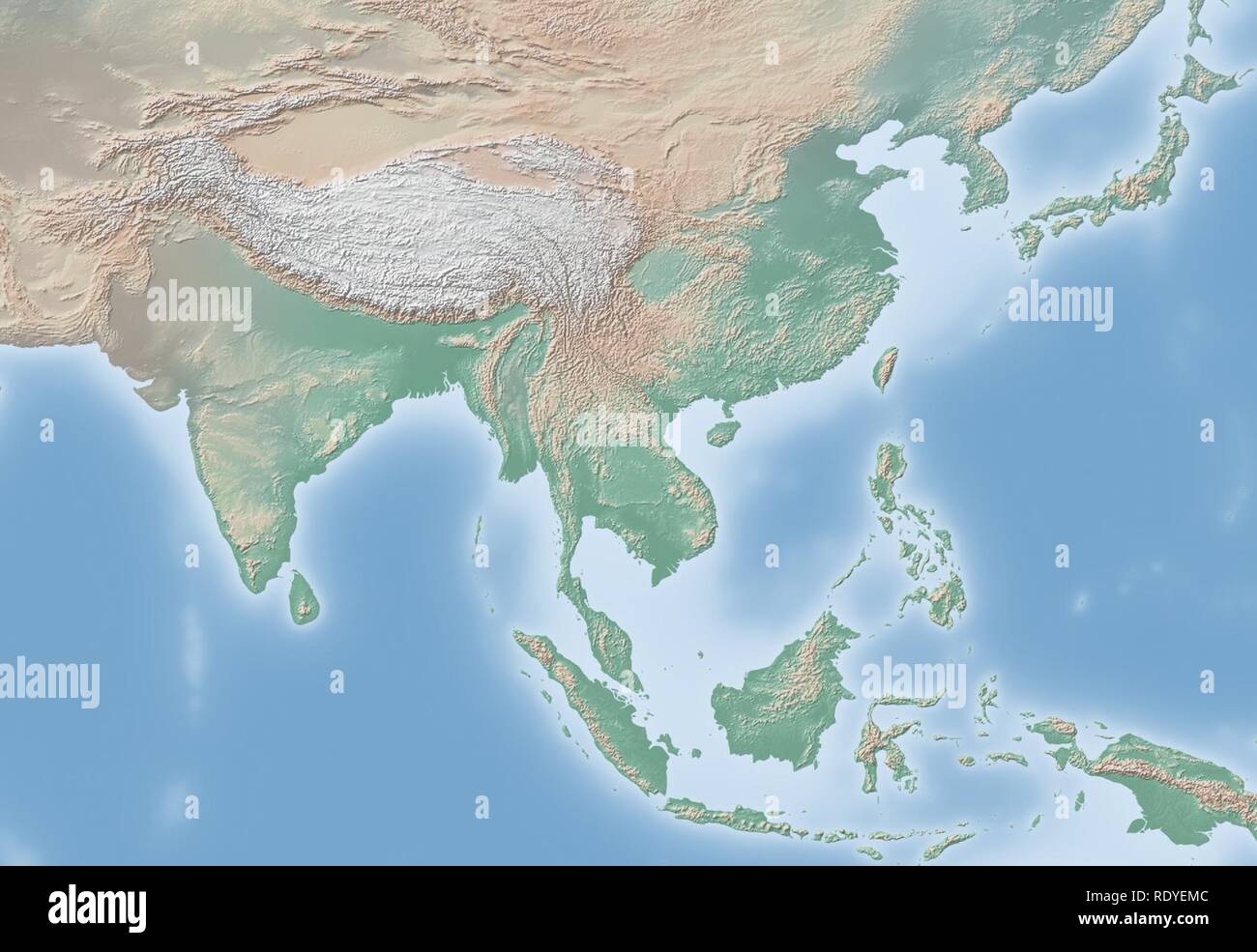 Asia vectorial map Stock Photo - Alamy