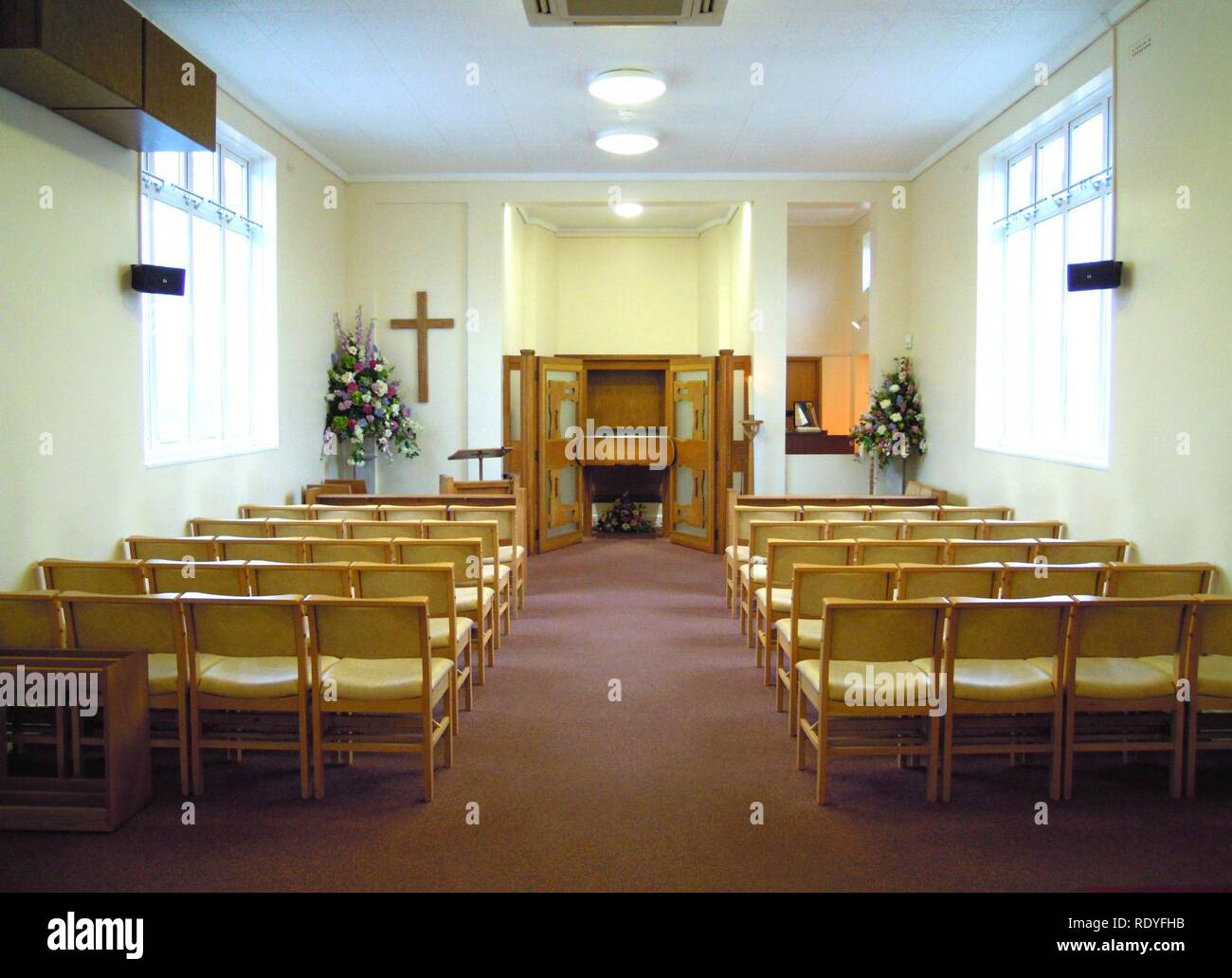 Aspen chapel North Devon Crematorium Stock Photo - Alamy