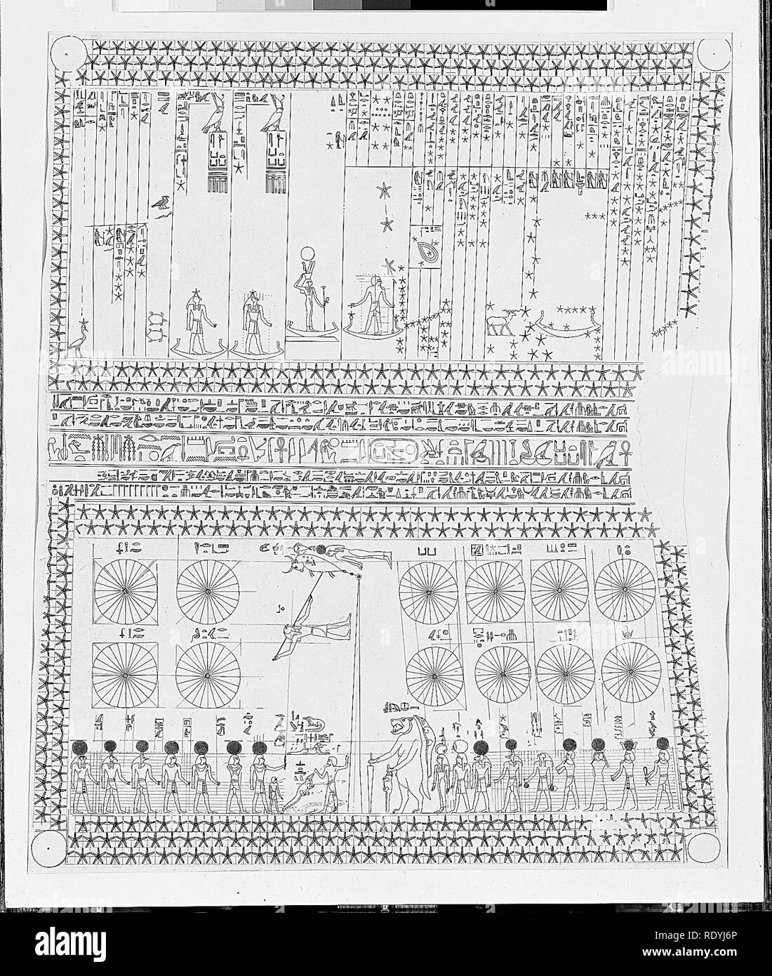 Tomb of senenmut ceiling Black and White Stock Photos & Images - Alamy