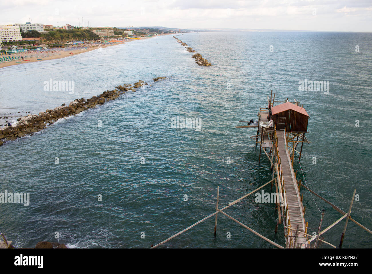 Trabucco old fishing machine hi-res stock photography and images - Alamy