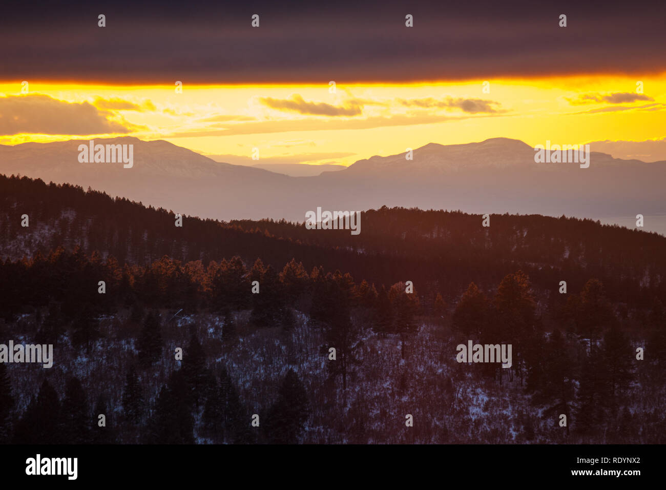 Layers of Sunset over the Tularosa Basin and the Sacramento Mountains ...