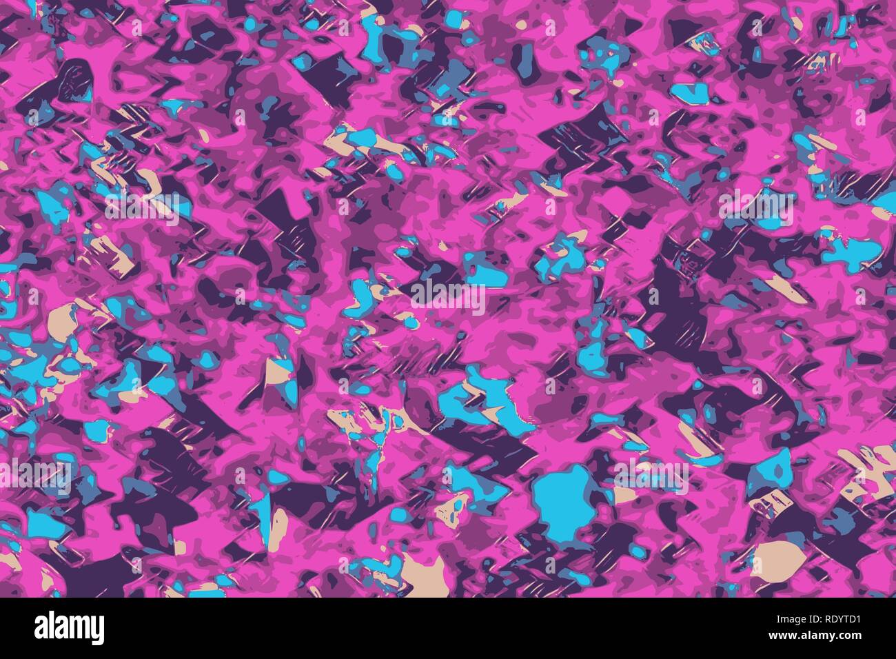 Abstract holographic retrowave background with blue and pink colors in ...