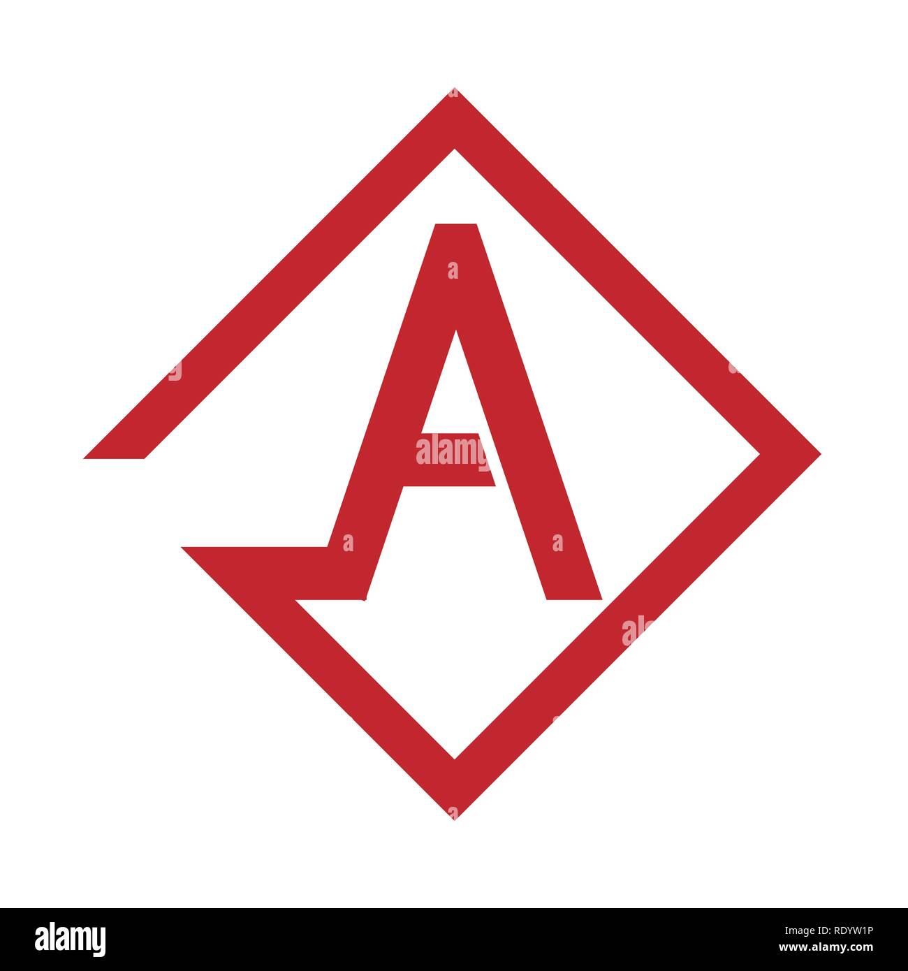 silhouette of the letter A inside the square. Logo Stock Vector Image ...
