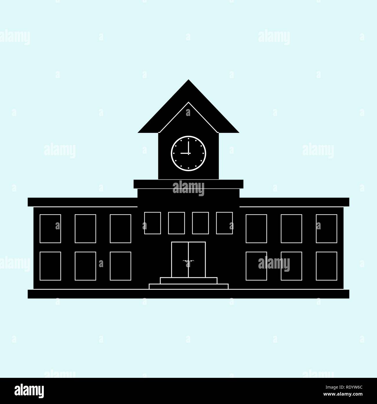 Simple illustration school building hi-res stock photography and images ...