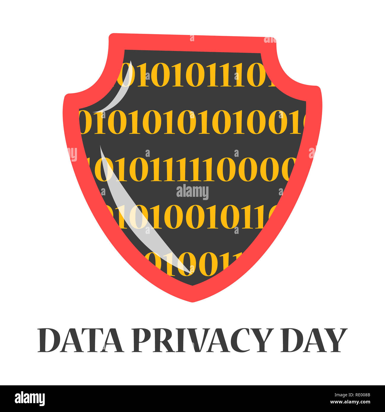 Data privacy day global holiday. Digital information security awareness ...