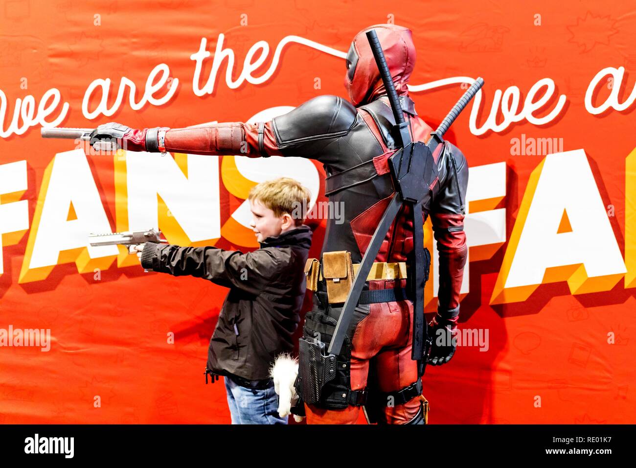 Deadpool costume hi-res stock photography and images - Alamy