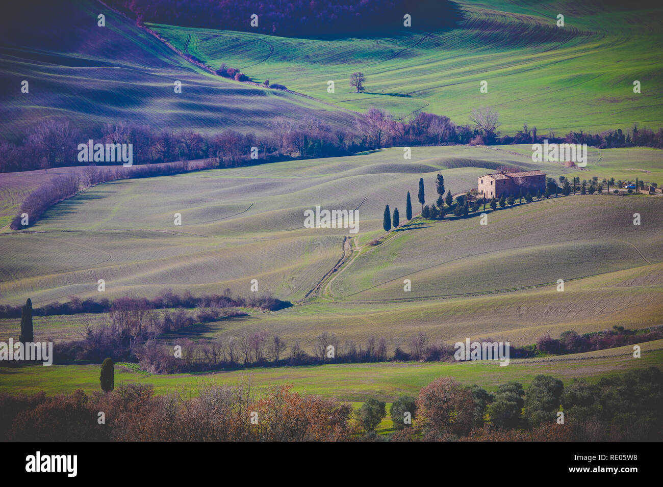 Tuscany landscape view hi-res stock photography and images - Alamy