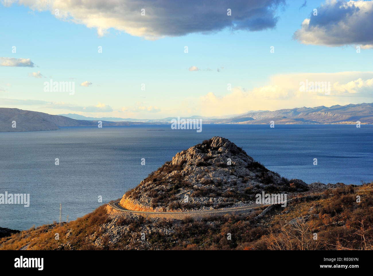 Croatia, Dalmatian coast. Landscape of the Dalmatian coast, Adriatic ...