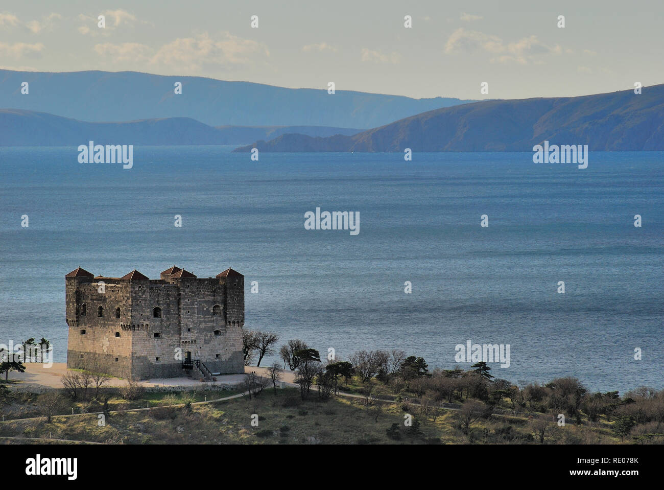 Croatia, Dalmatian coast, Senj village : the Nehaj castle. Dalmatian ...