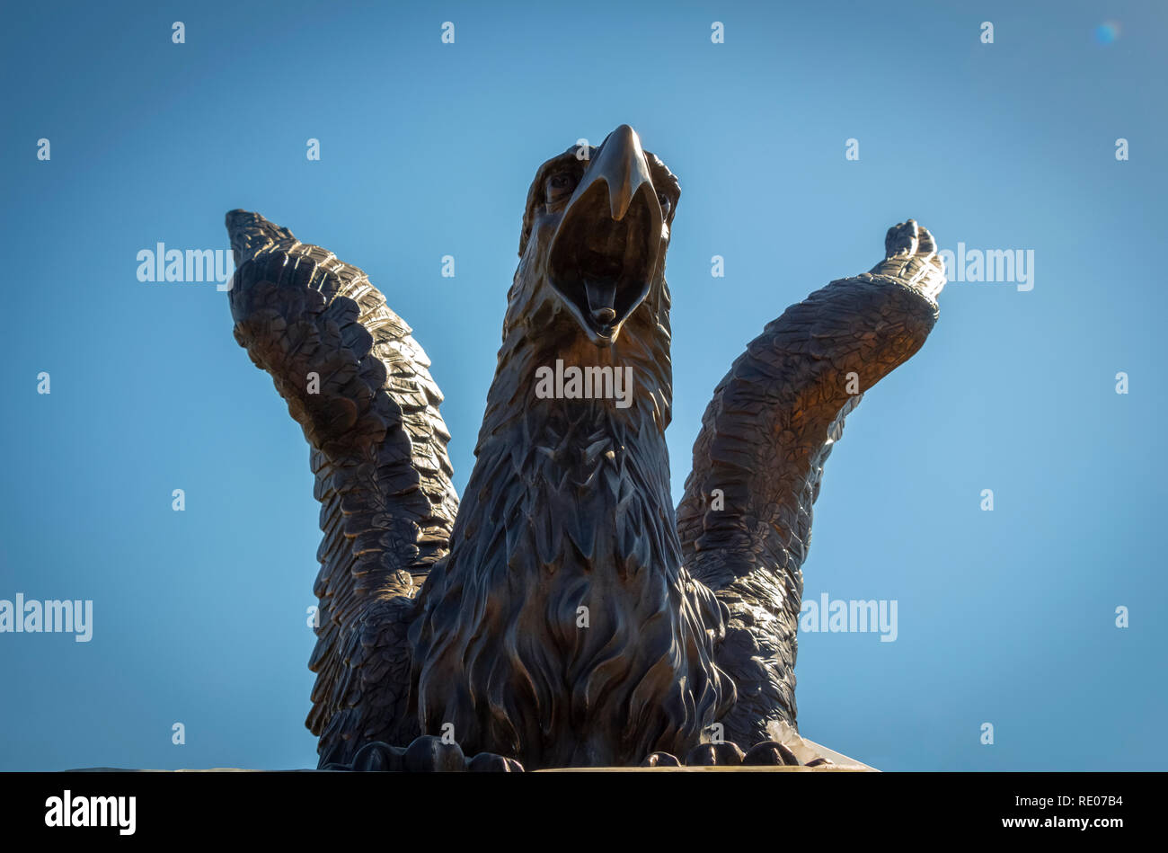 Bronze statue of a formidable eagle in the style of Gothic Stock Photo ...