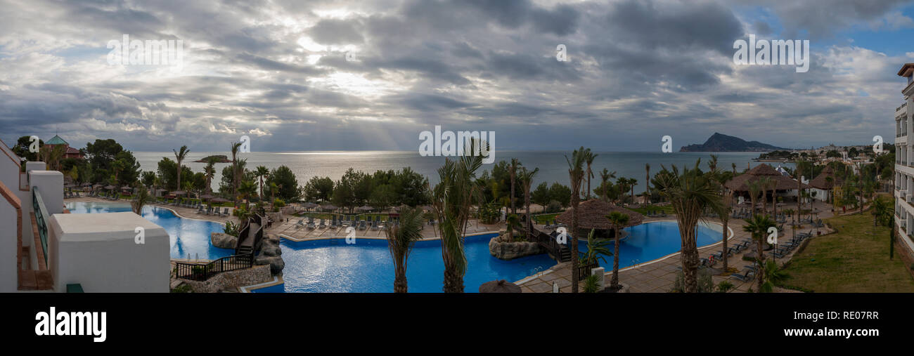 Blue sky and pool in benidorm hi-res stock photography and images - Alamy