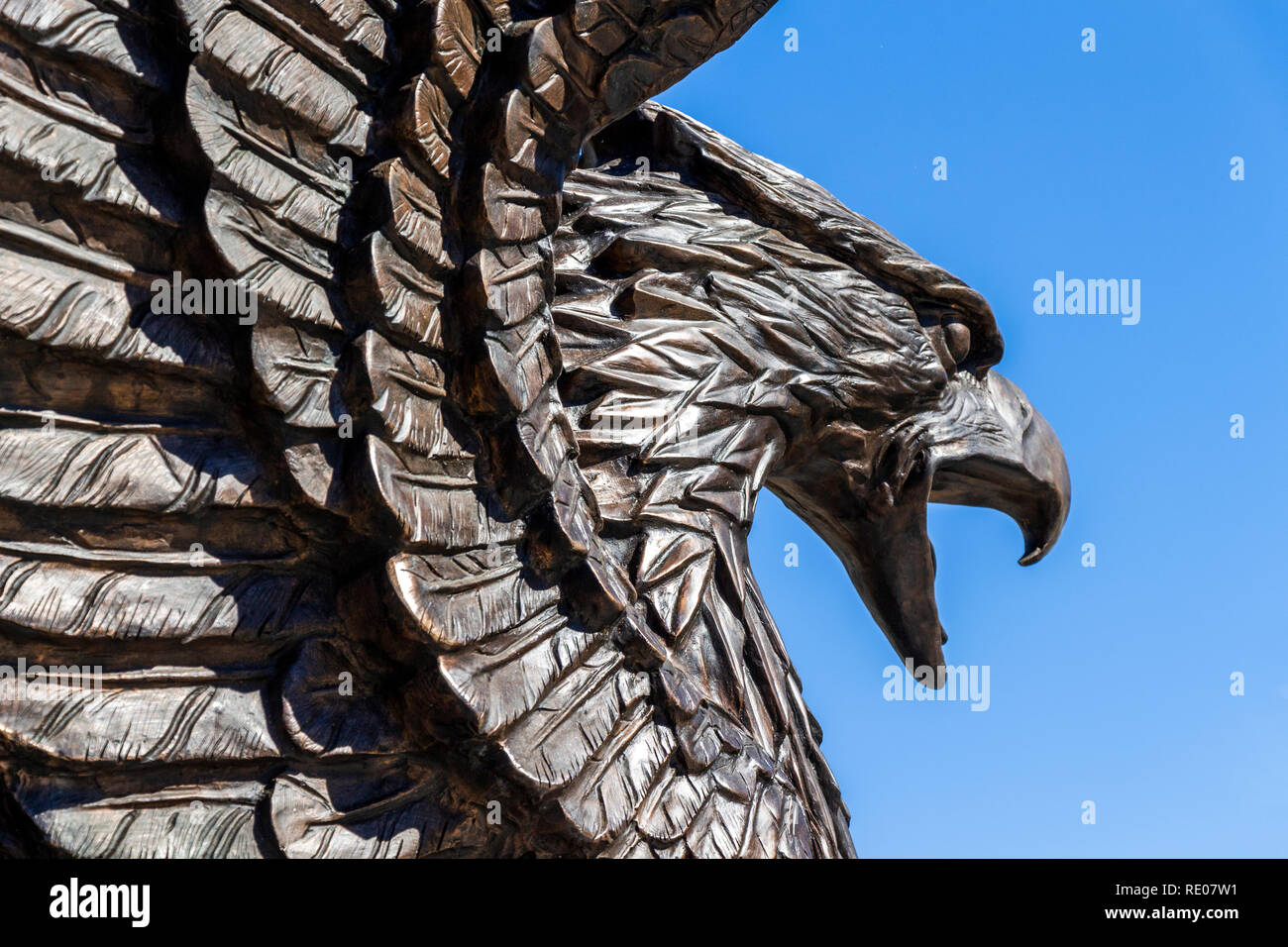 Bronze statue of a formidable eagle in the style of Gothic Stock Photo ...