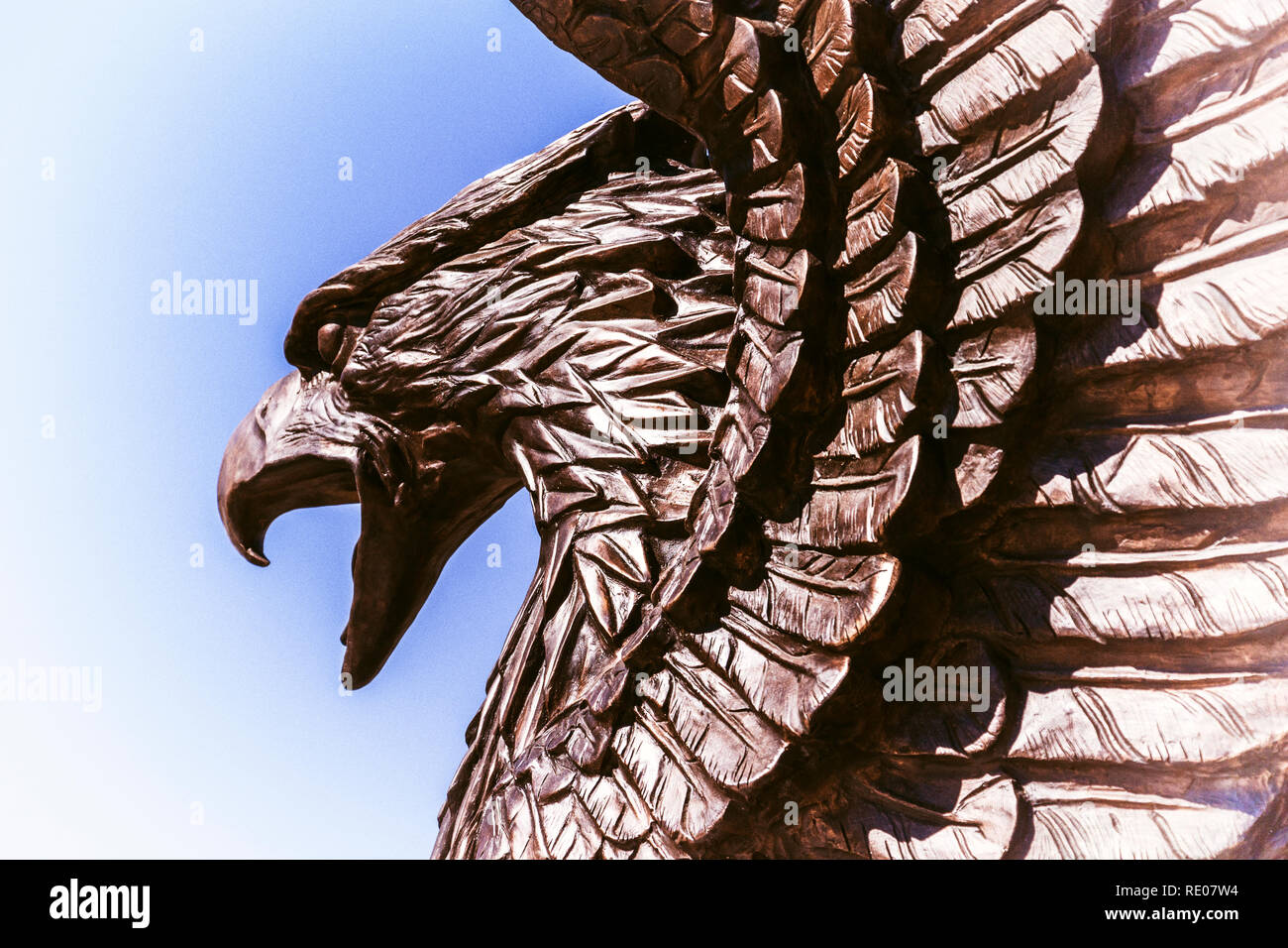 Bronze statue of a formidable eagle in the style of Gothic Stock Photo ...