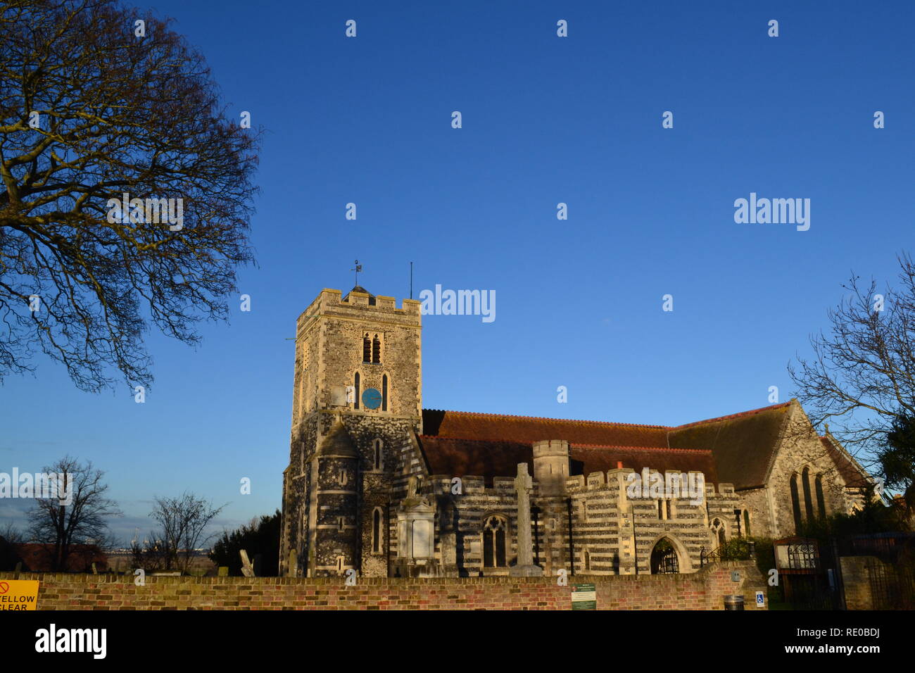 St Helen's Church, Cliffe, Kent. A medieval church built in the 13th ...
