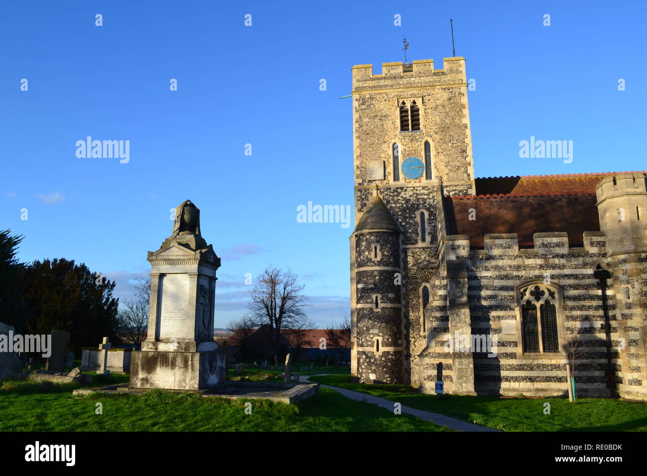 St Helen's Church, Cliffe, Kent. A medieval church built in the 13th ...
