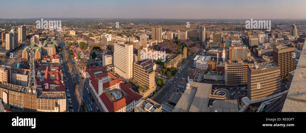 A panoramic view of Harare CBD, Zimbabwe Stock Photo - Alamy