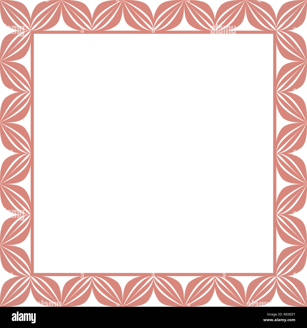 Vintage frame with pink border on a white background Stock Photo - Alamy