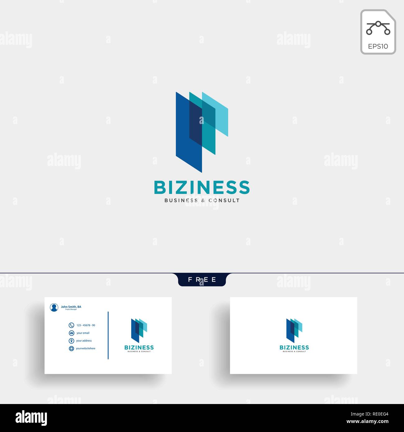 consulting, consult graphic statistic logo template with business card ...