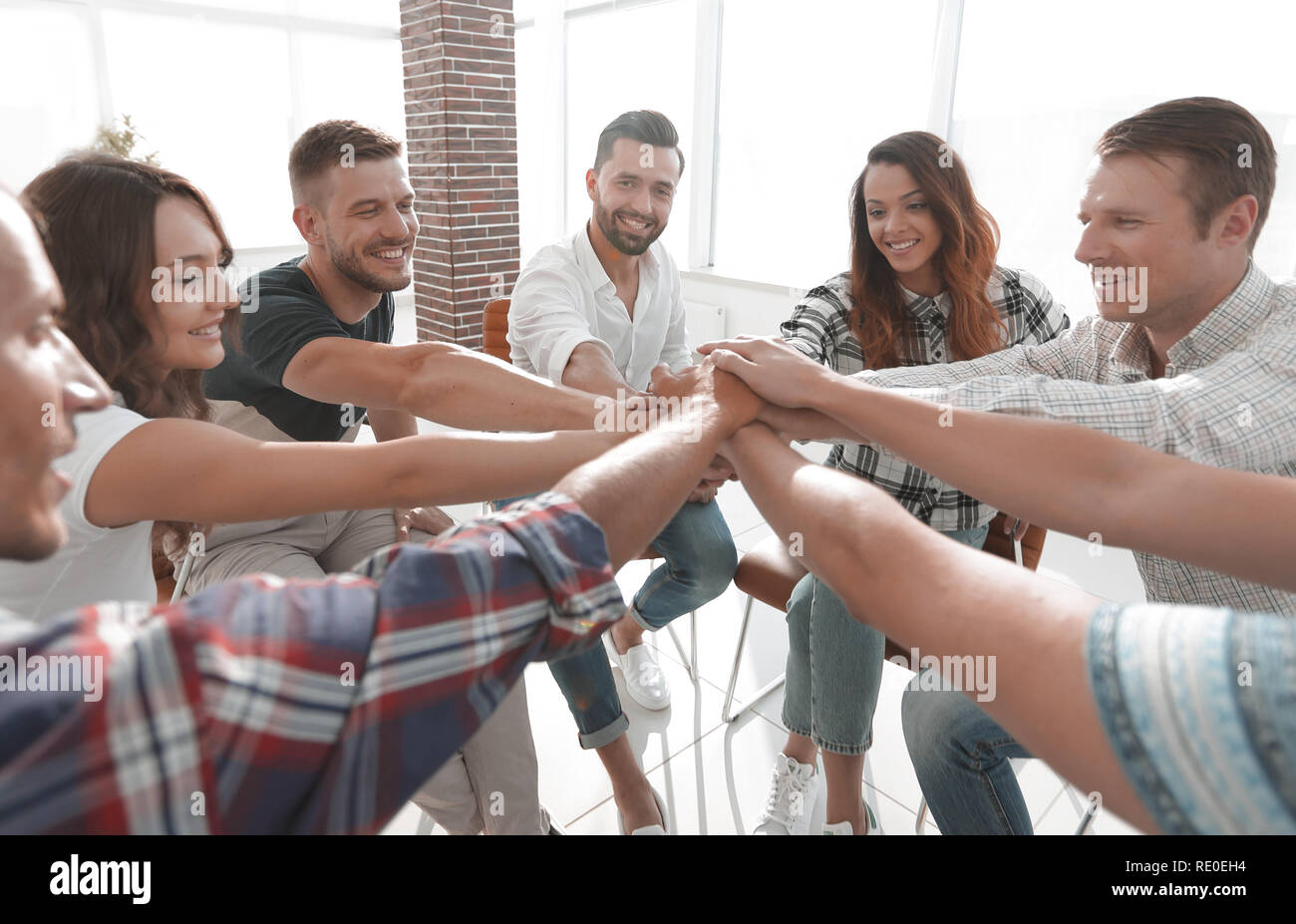 unified business team.the concept of teamwork Stock Photo - Alamy
