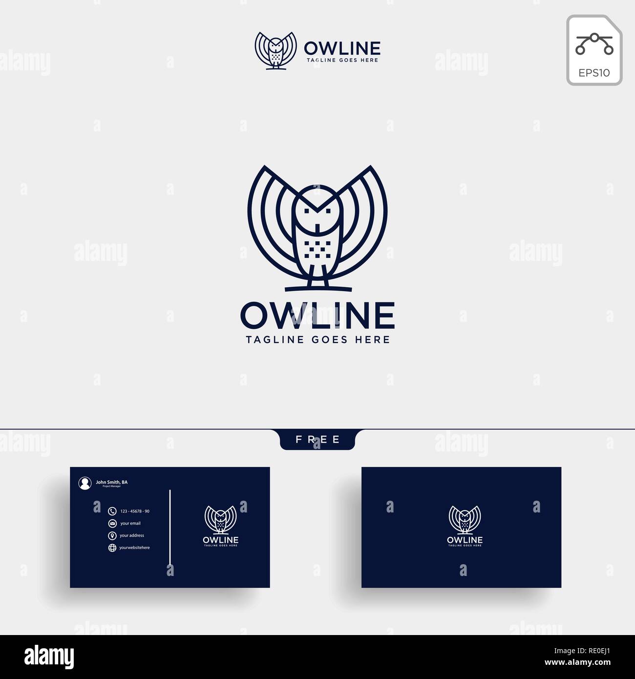 the owl, bird business consulting logo template vector illustration ...