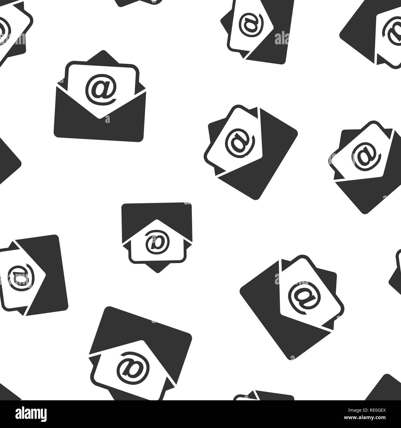 Mail envelope icon seamless pattern background. Email message vector ...