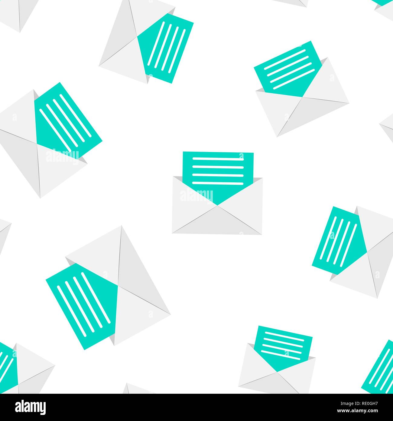 Mail envelope icon seamless pattern background. Email message vector ...