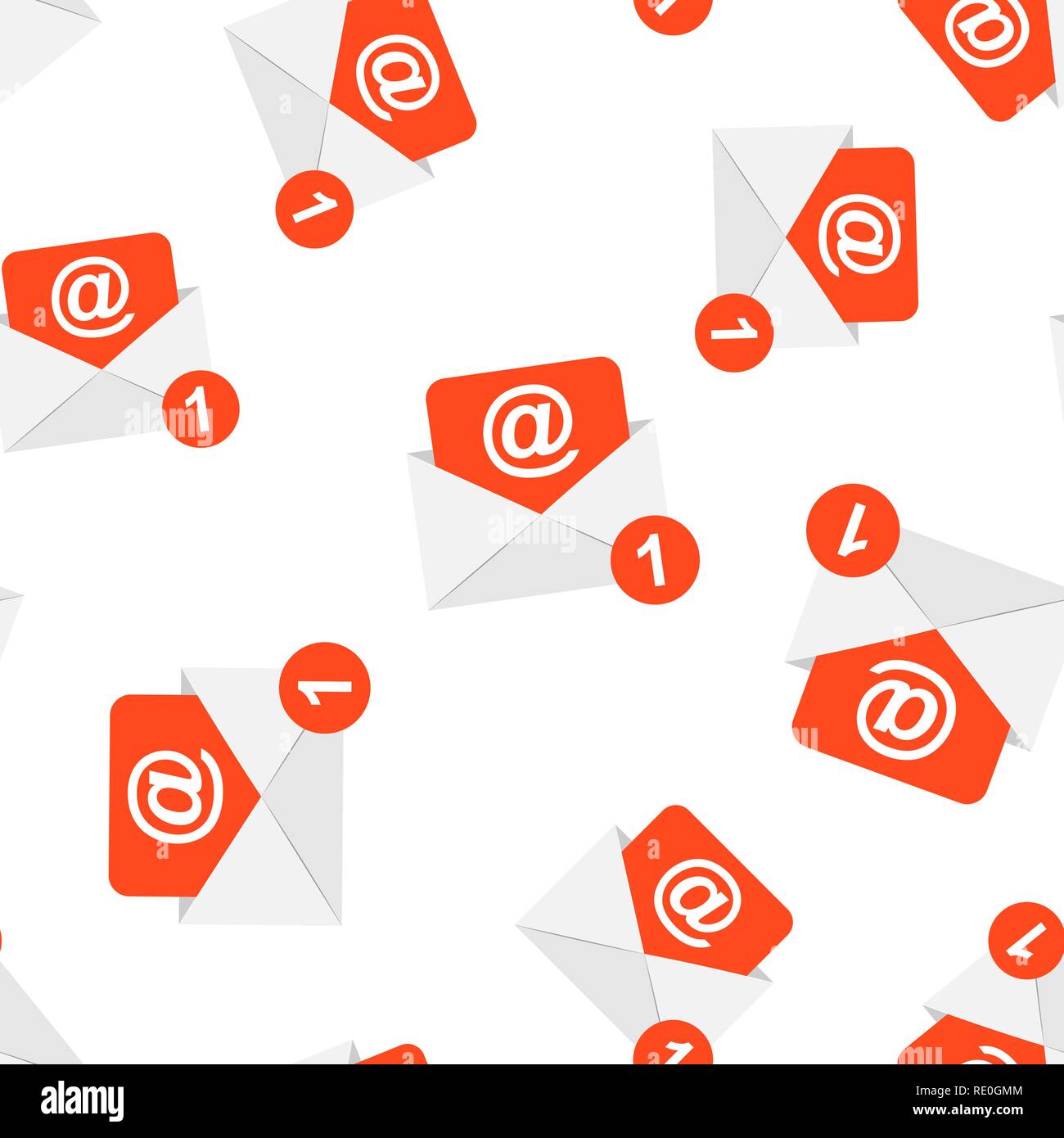 Mail envelope icon seamless pattern background. Email message vector ...
